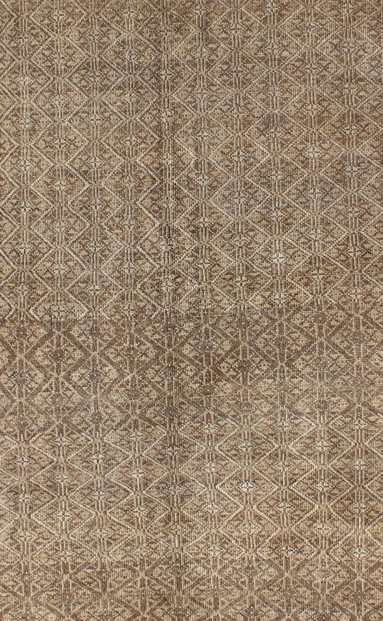 Unique Turkish Rug with Brown and Neutral Colors For Sale at 1stDibs