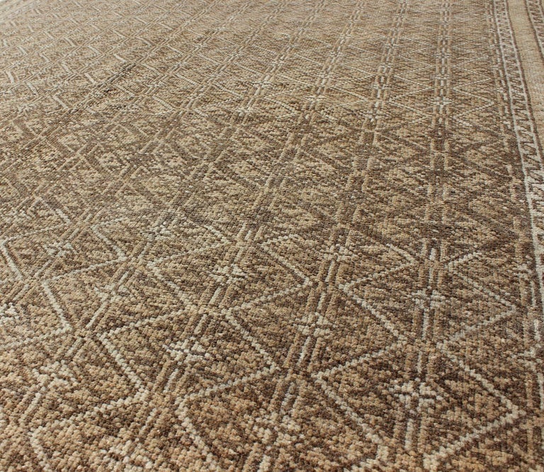 Unique Turkish Rug with Brown and Neutral Colors For Sale at 1stDibs