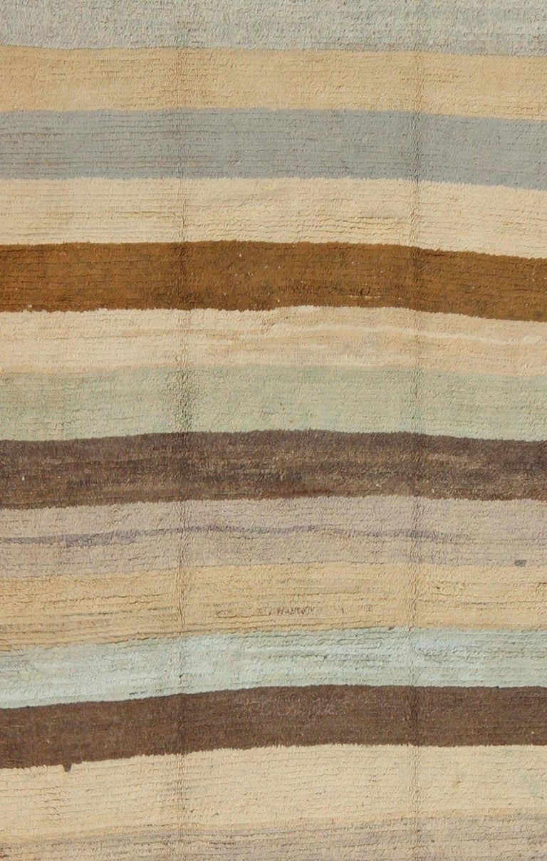 Antique Tulu Rug with Modern-esque and Multiple Bands of Colors For ...