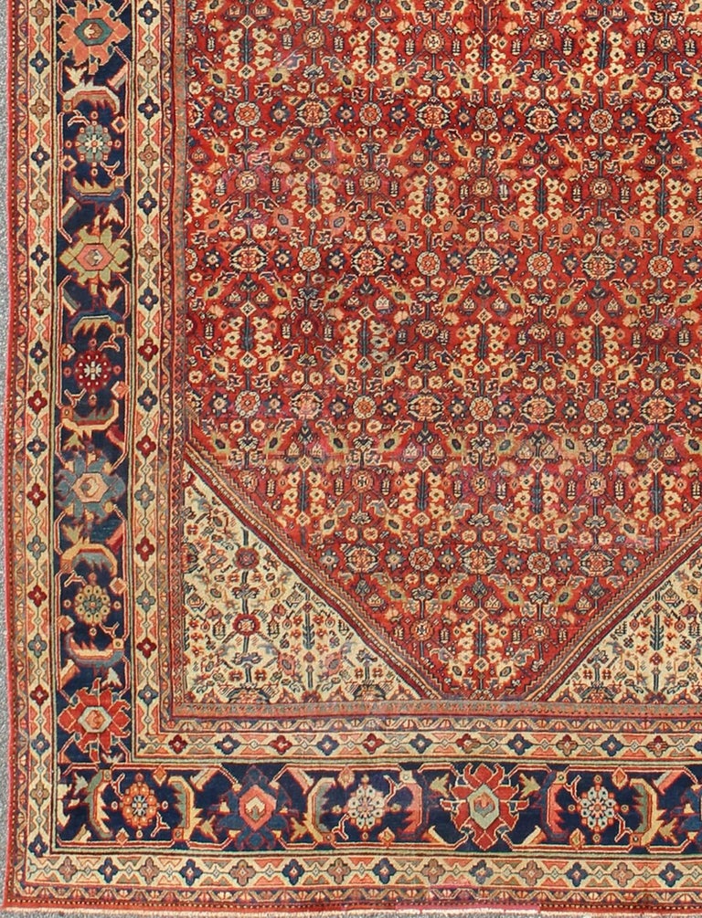 Antique Persian Sultanabad Large Gallery Rug with Sub-Geometric Motifs ...