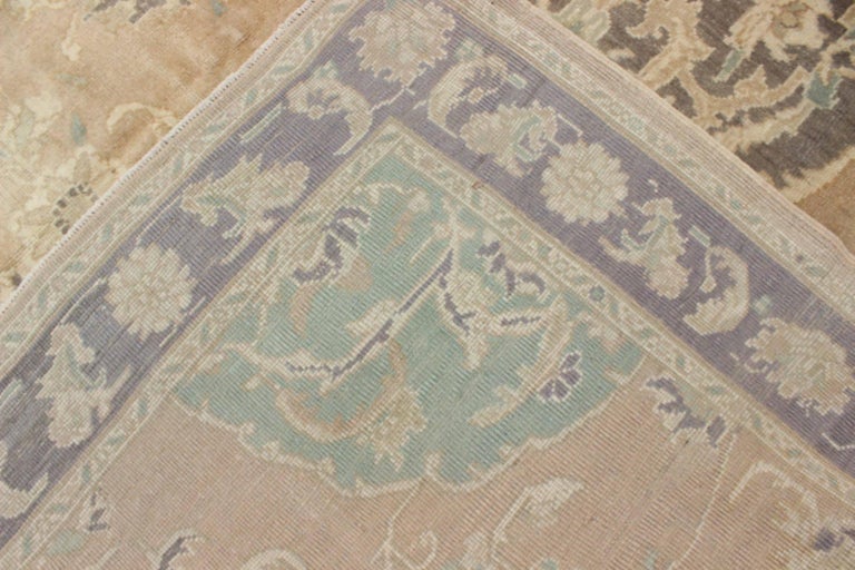 Elegant Vintage Turkish Oushak Rug with Floral Medallion Design For ...