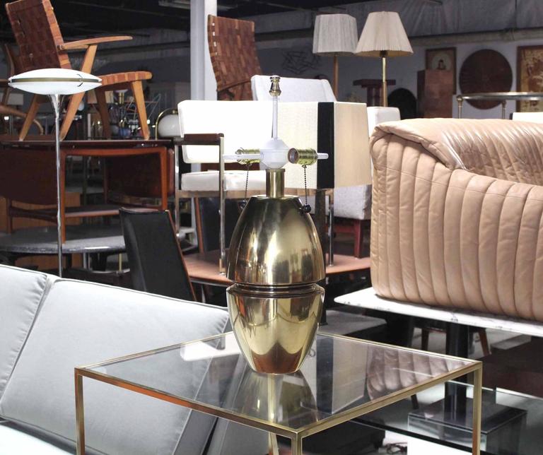 Heavy Brass Bullet Shape Table Lamp For Sale at 1stDibs