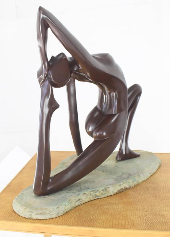 Large Abstract Sculpture Of Stretching Nude Gymnast For Sale At 1stdibs
