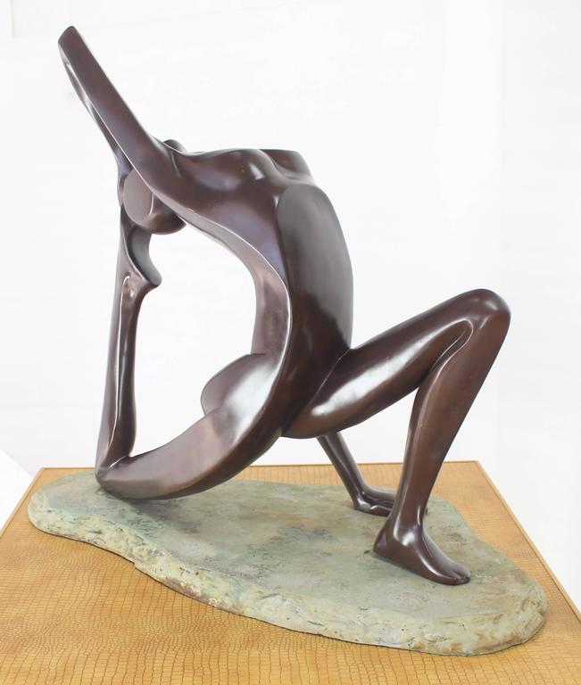 Large Abstract Sculpture Of Stretching Nude Gymnast For Sale At 1stdibs