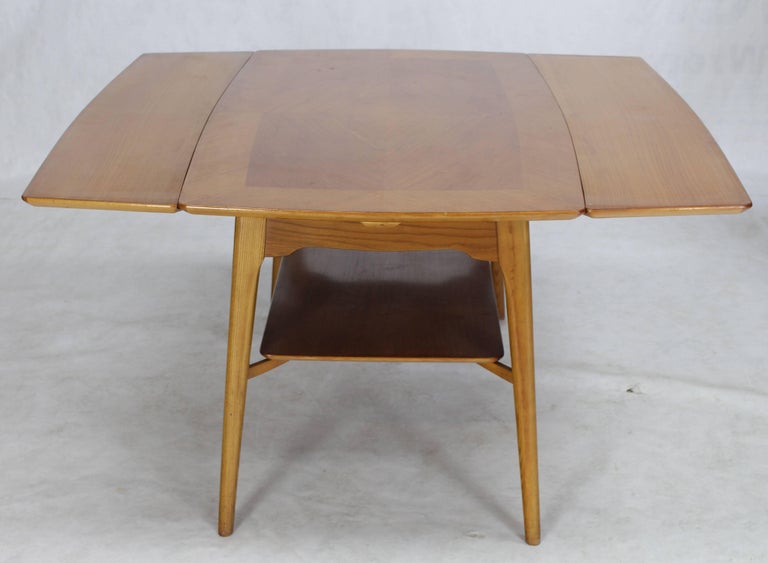 Swedish Blond Wood Expandable Refectory Coffee Side Table Childs Dining ...