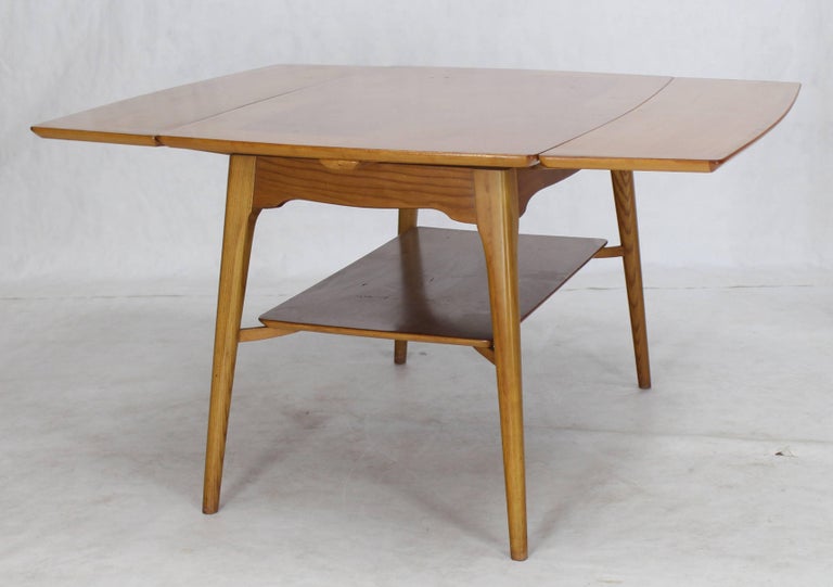 Swedish Blond Wood Expandable Refectory Coffee Side Table Childs Dining ...