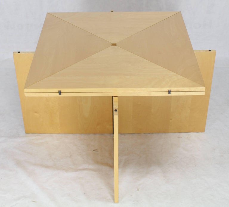 Folding Convertible Two Sizes Birch Square Conference Dining Table X ...