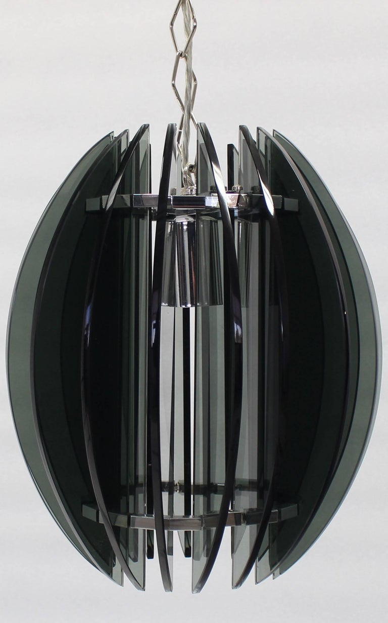 Veca Italian Mid-Century Modern Baseball Shape Light Fixture Pendant ...