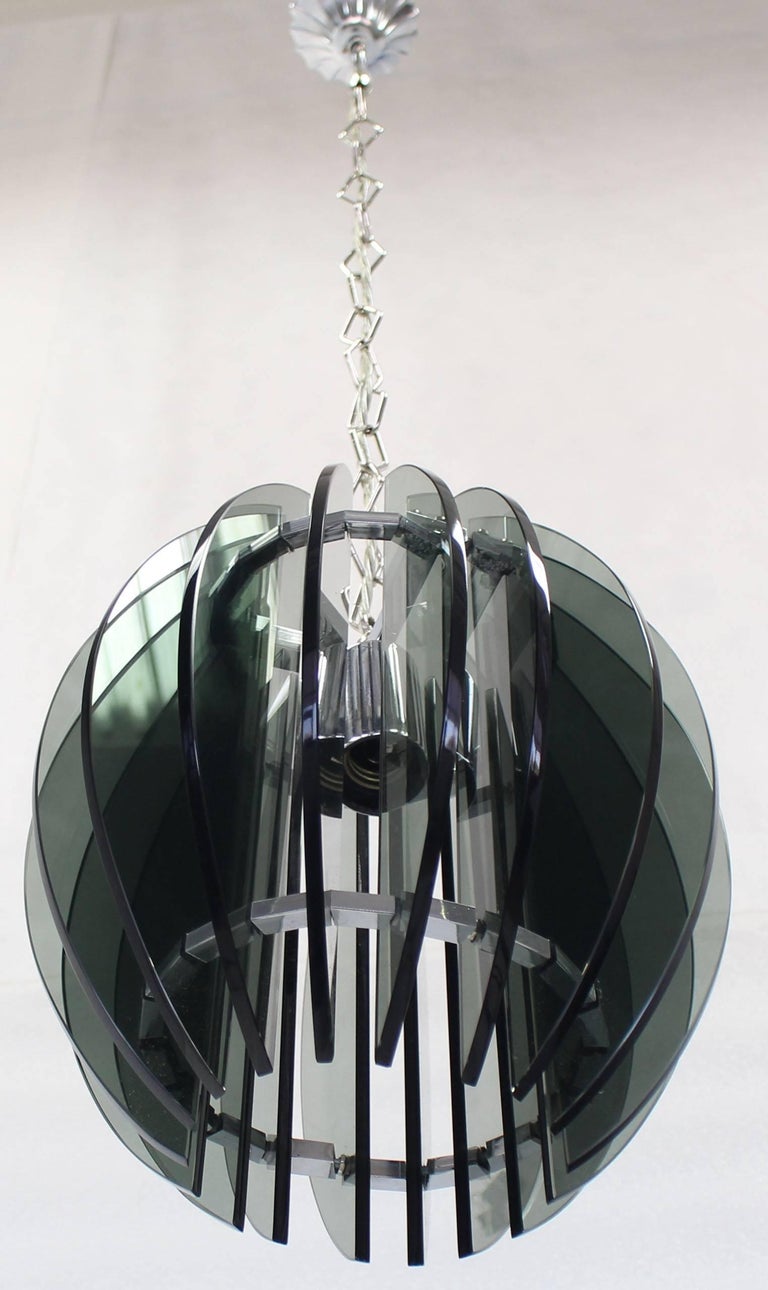 Veca Italian Mid-Century Modern Baseball Shape Light Fixture Pendant ...