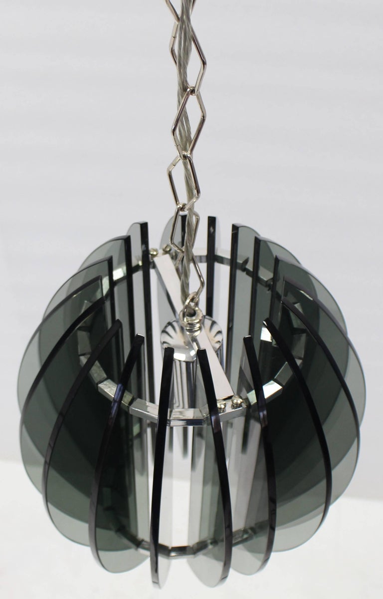 Veca Italian Mid-Century Modern Baseball Shape Light Fixture Pendant ...