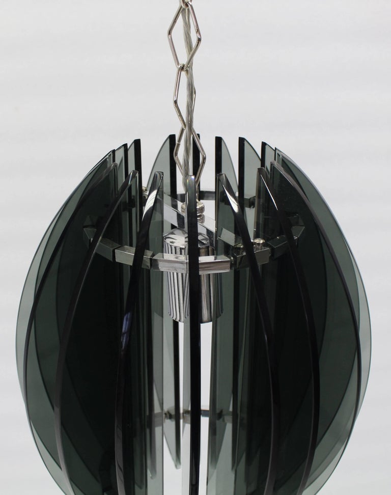 Veca Italian Mid-Century Modern Baseball Shape Light Fixture Pendant ...