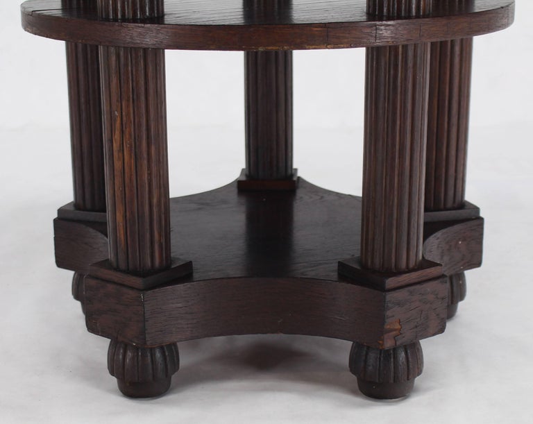 Fluted Legs Round Center Pedestal Gueridon Table Art Deco Arts and ...