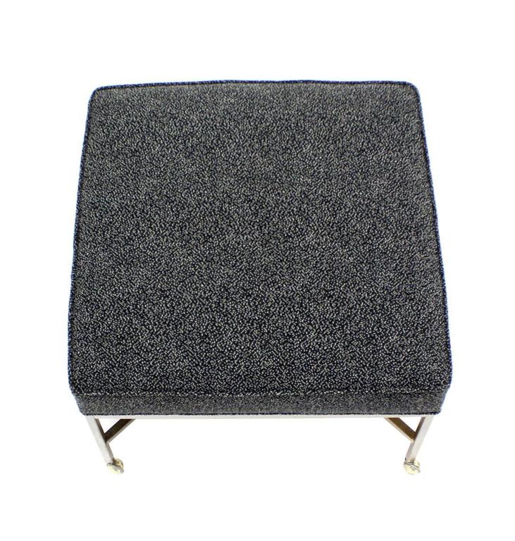 Large Solid Brass X Base Ottoman New Upholstery For Sale at 1stDibs ...