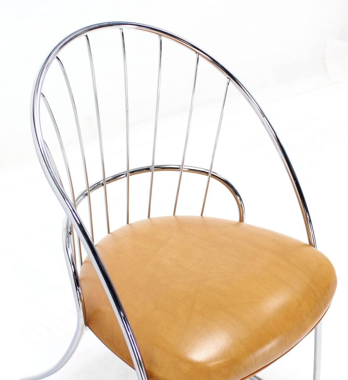Set of Four Chrome Mid-Century Modern Dining Chairs at 1stDibs