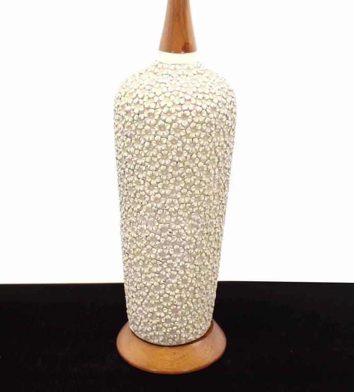 Fine Flower Texture Pattern Mid-Century Modern Table Lamp at 1stDibs