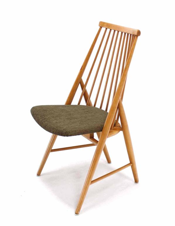 Pair of Swedish Spindle Dowel Back Chairs For Sale at 1stDibs