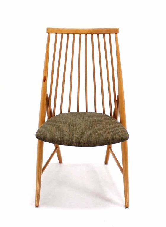 Pair of Swedish Spindle Dowel Back Chairs For Sale at 1stdibs
