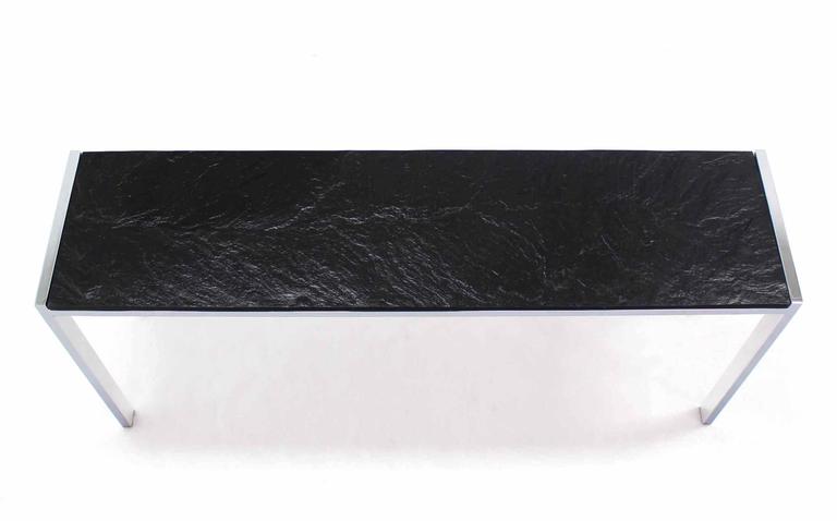Midcentury Chrome Console Table Slate Top at 1stDibs | slate top ...
