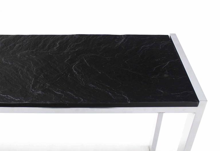 Midcentury Chrome Console Table Slate Top at 1stDibs | slate top ...
