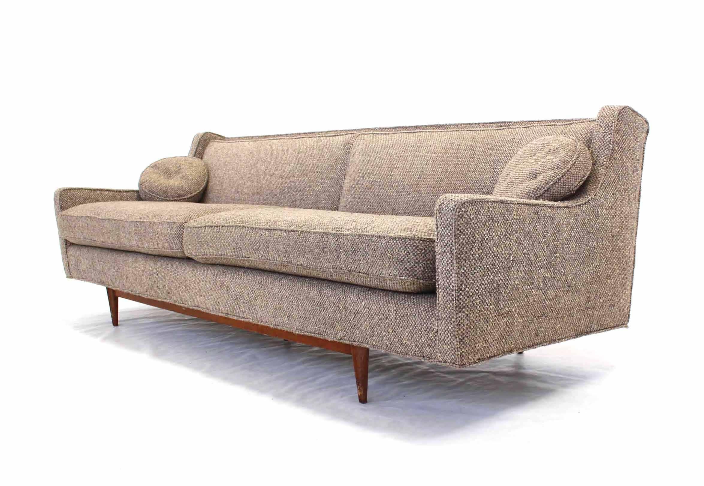 Mid-Century Modern Walnut Base Sofa at 1stDibs