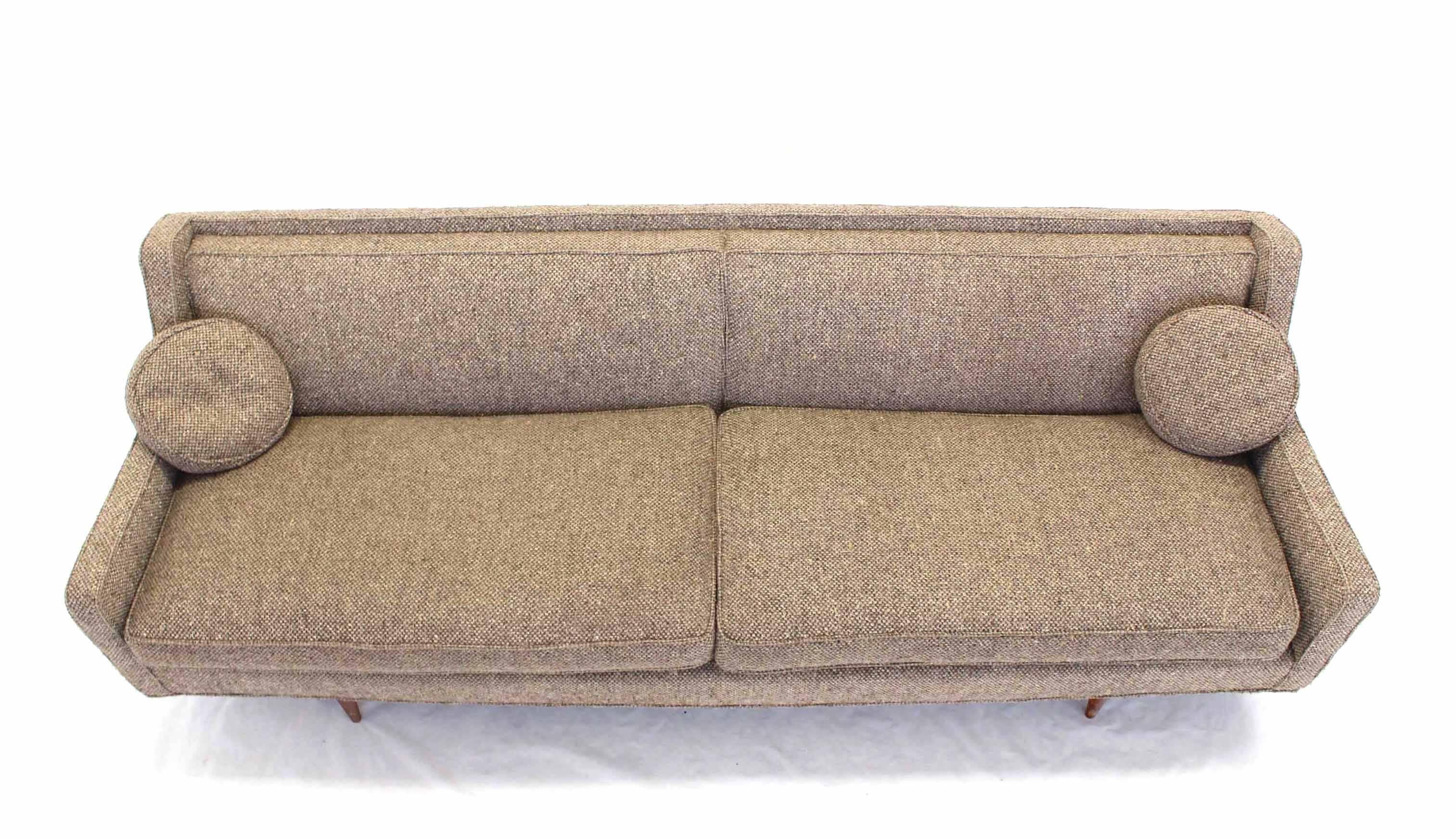 Mid-Century Modern Walnut Base Sofa at 1stDibs