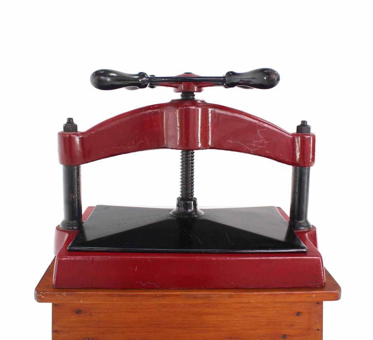 Heavy Antique Cast Iron Book Press For Sale at 1stdibs