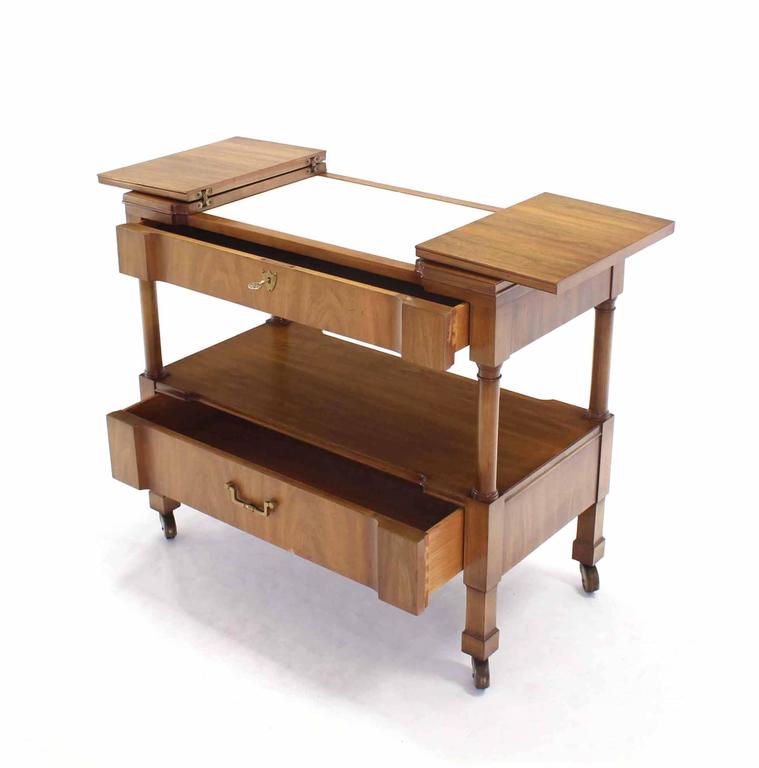 John Widdicomb Rolling Flip Top Server Serving Cart Table For Sale at ...