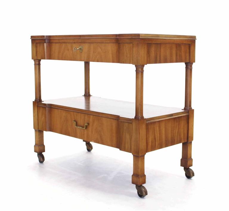 John Widdicomb Rolling Flip Top Server Serving Cart Table For Sale at ...