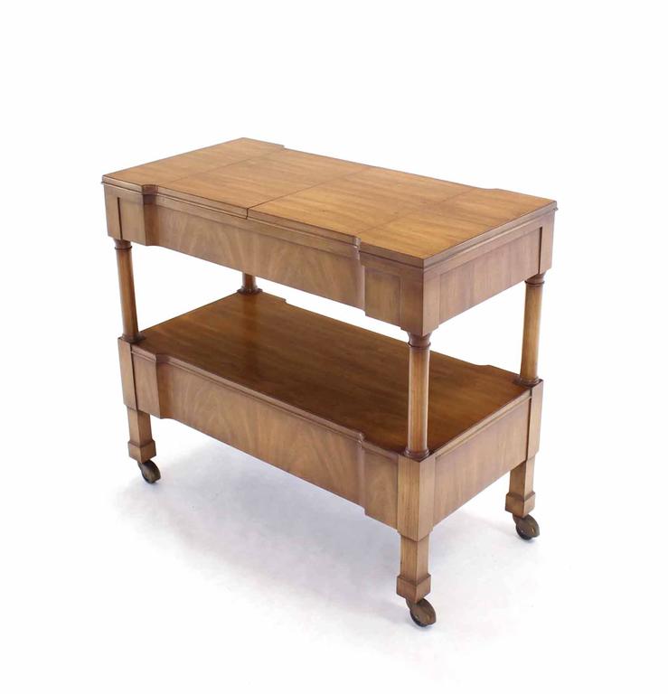 John Widdicomb Rolling Flip Top Server Serving Cart Table For Sale at ...
