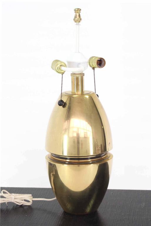 Heavy Brass Bullet Shape Table Lamp For Sale at 1stDibs