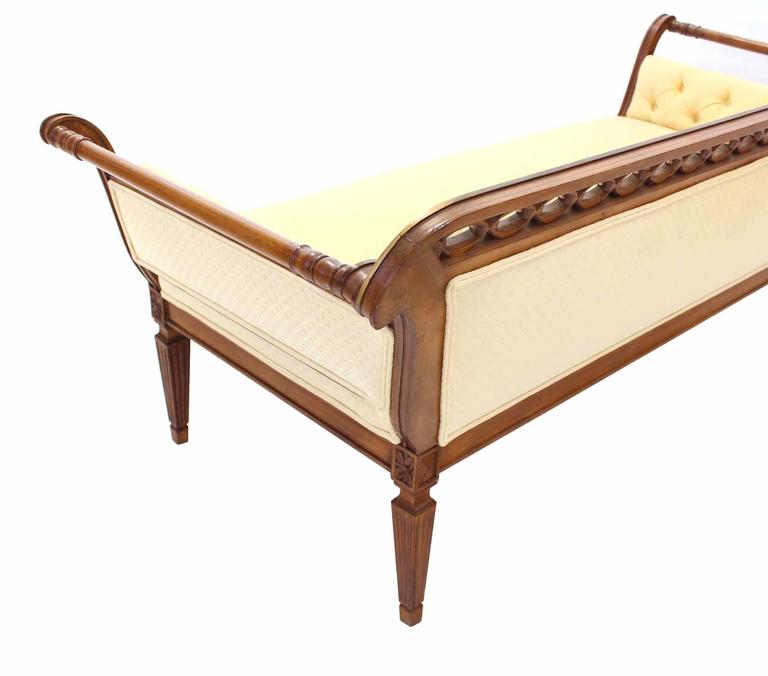 Pair of Regency Style Sofas or Loveseats Gold Upholstery at 1stDibs