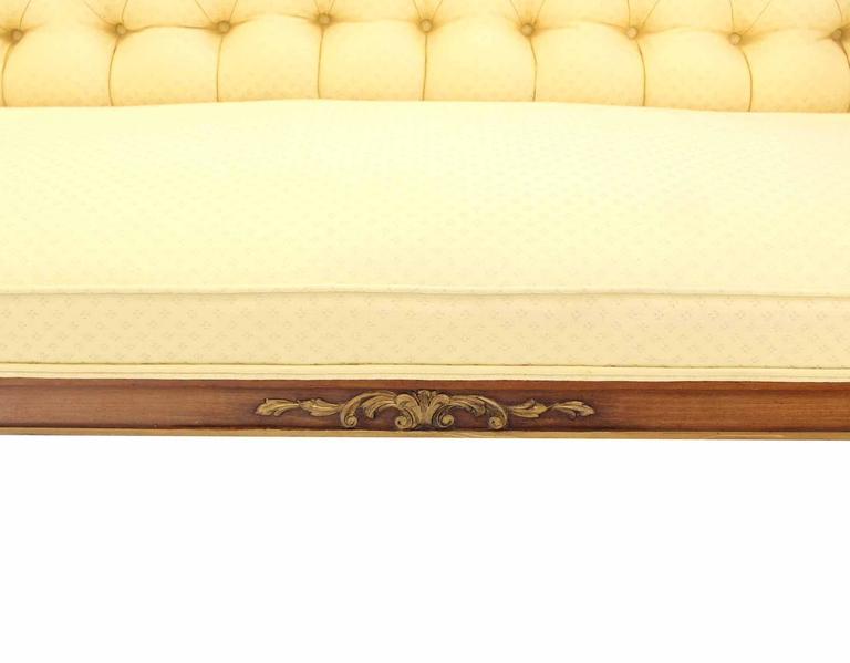 Pair of Regency Style Sofas or Loveseats Gold Upholstery at 1stDibs