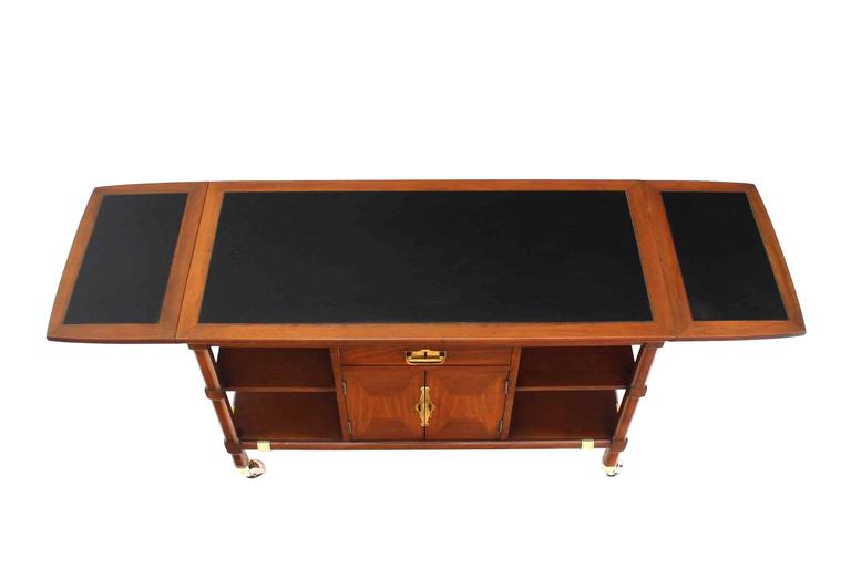 Mid Century Modern Drop Leaf Server Cart at 1stDibs