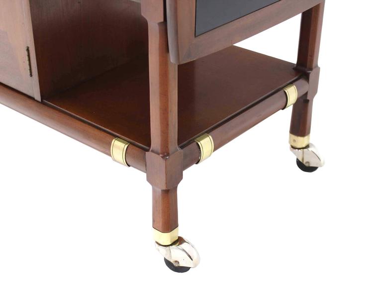 Mid Century Modern Drop Leaf Server Cart at 1stDibs