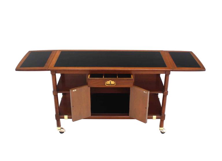 Mid Century Modern Drop Leaf Server Cart at 1stDibs