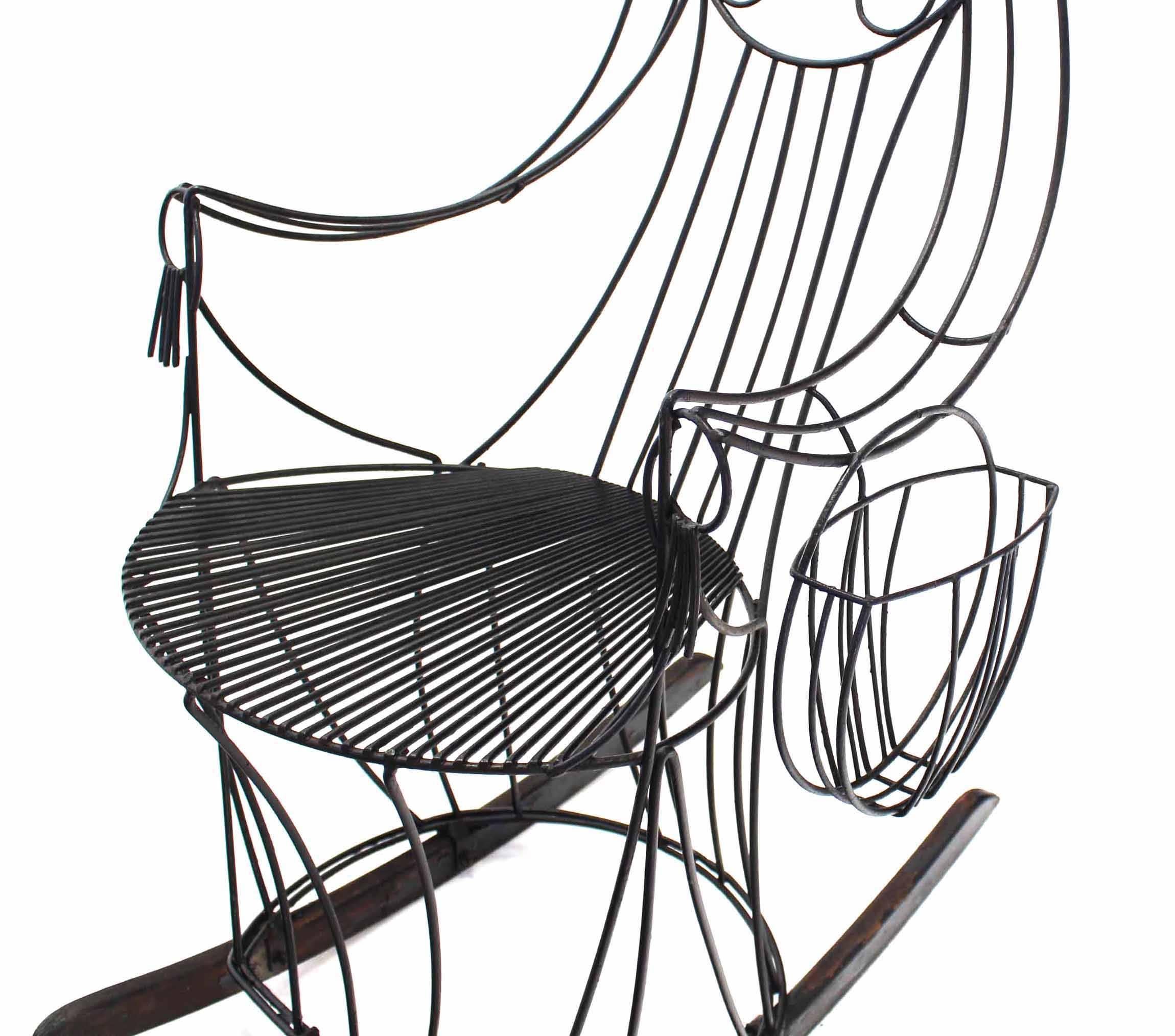 John Risley Welded Wire Rocking Chair at 1stDibs