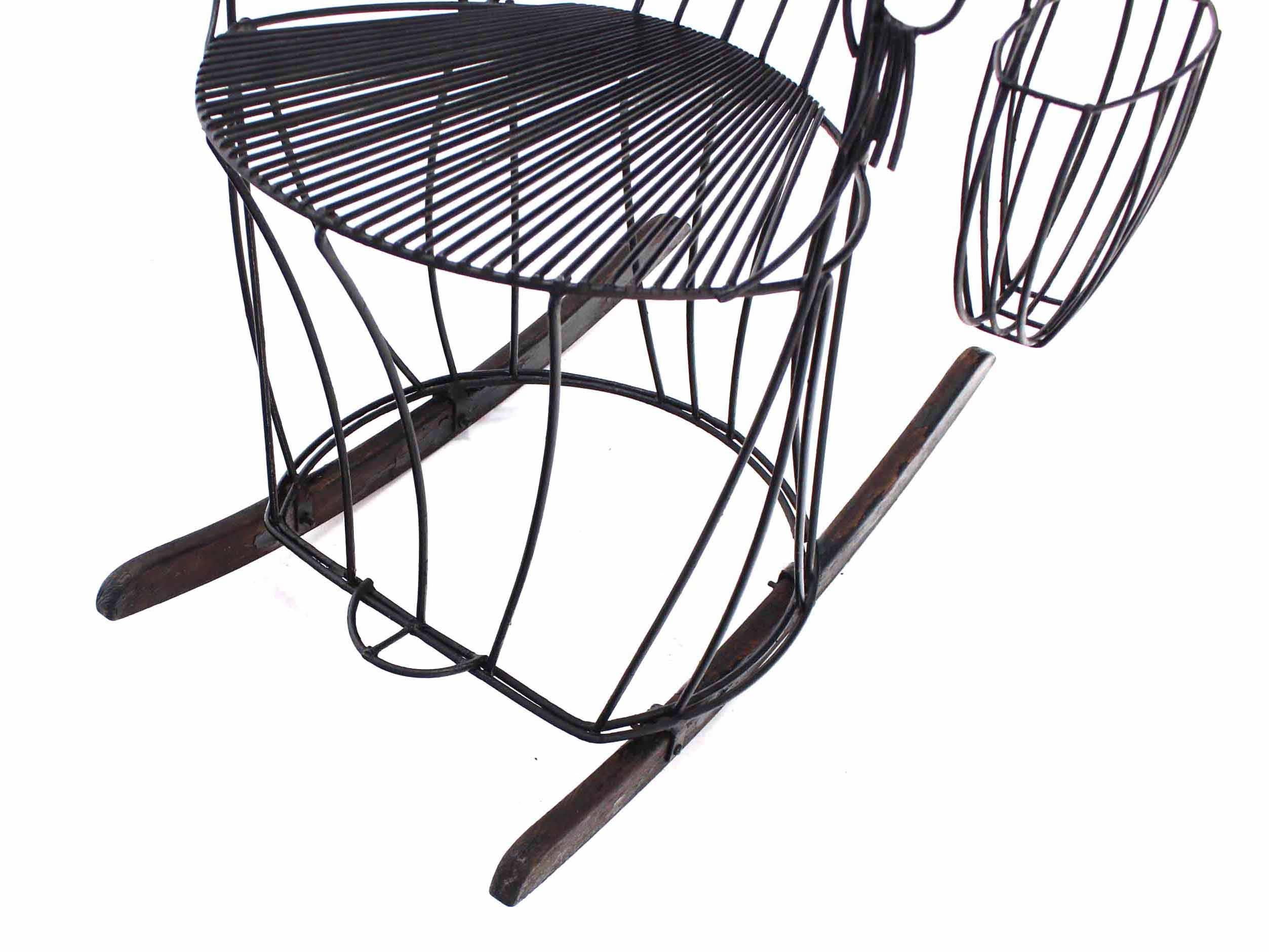 John Risley Welded Wire Rocking Chair at 1stDibs