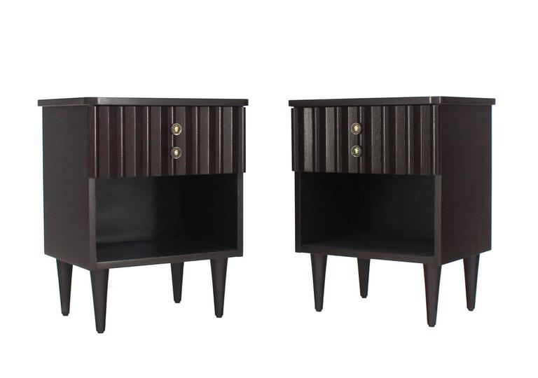 Pair of Ebonized Mid Century Modern Ebonized End Side Tables For Sale ...