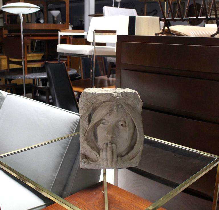 Mid-Century Modern Face Sculpture at 1stDibs
