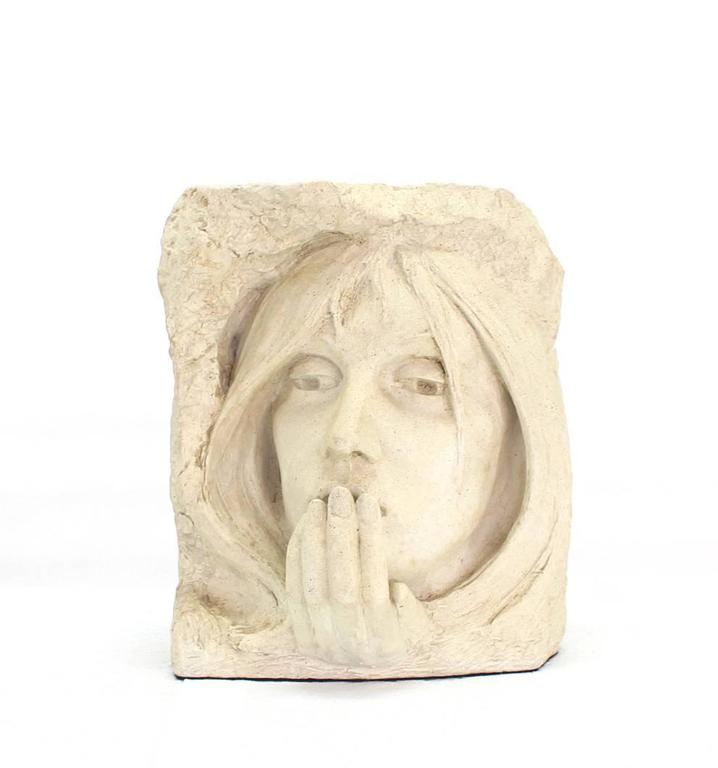 Mid-Century Modern Face Sculpture at 1stDibs