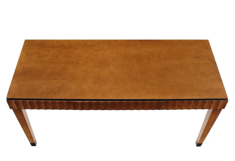 Modern Scallop Edge Desk or Writing Table at 1stDibs