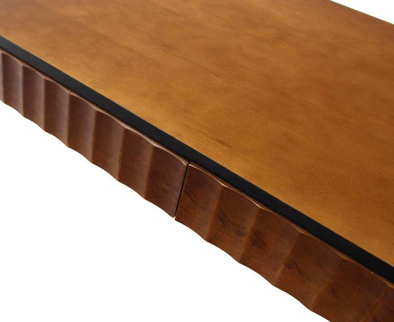 Modern Scallop Edge Desk or Writing Table at 1stDibs