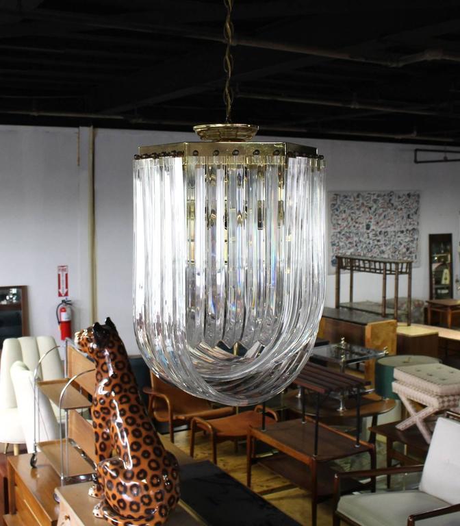 Bent Lucite Mid-Century Modern Large Light Fixture For Sale at 1stDibs ...