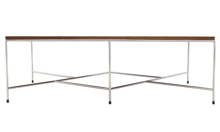 Z Base Stainless Base Solid Top Coffee Table For Sale at 1stDibs