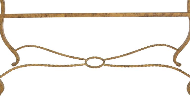 Pair of Ornate Gold Finish Console Tables For Sale at 1stDibs