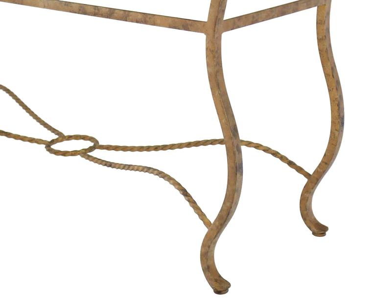 Pair of Ornate Gold Finish Console Tables For Sale at 1stDibs