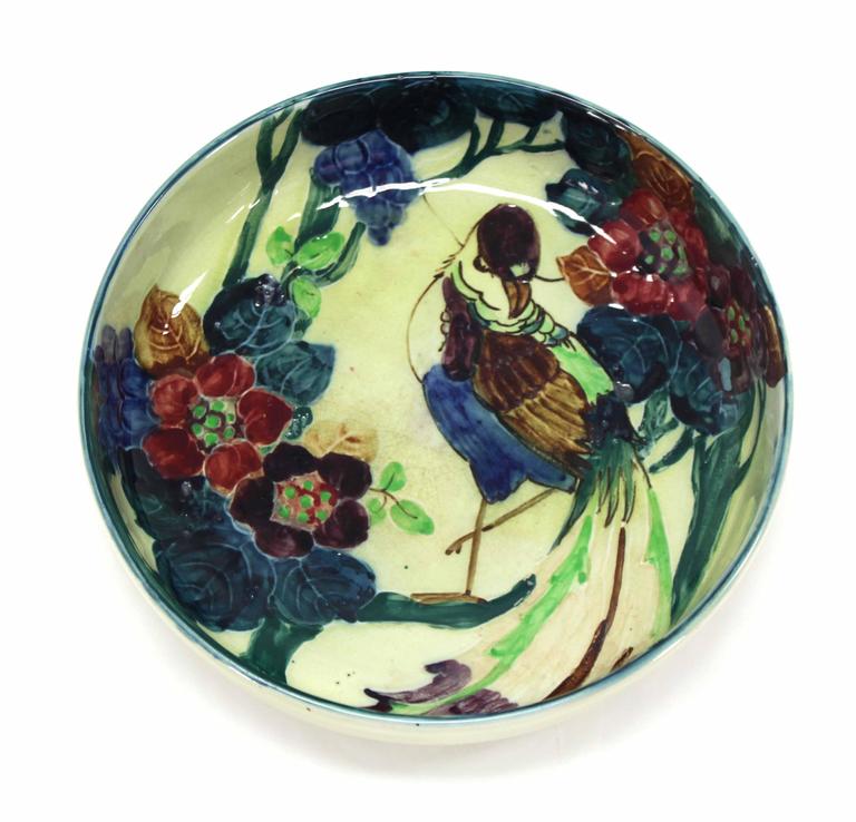 English Hand Decorated Bowl Charger Phoenix Ware For Sale at 1stDibs