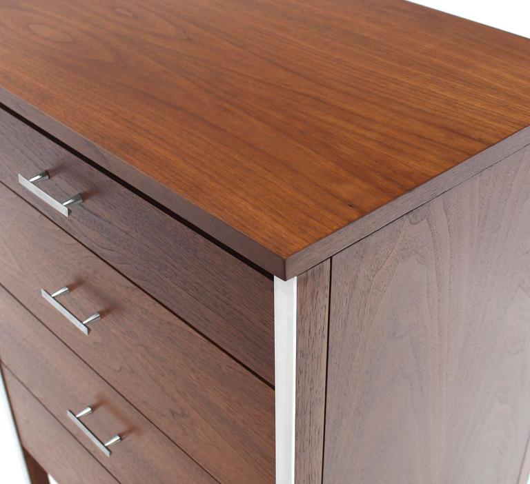 Four Drawers Small Petit Narrow Bachelor Chest For Sale at 1stDibs