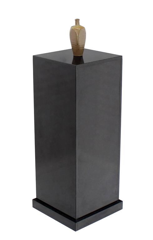 Large Tall Black Granite Pedestal at 1stdibs