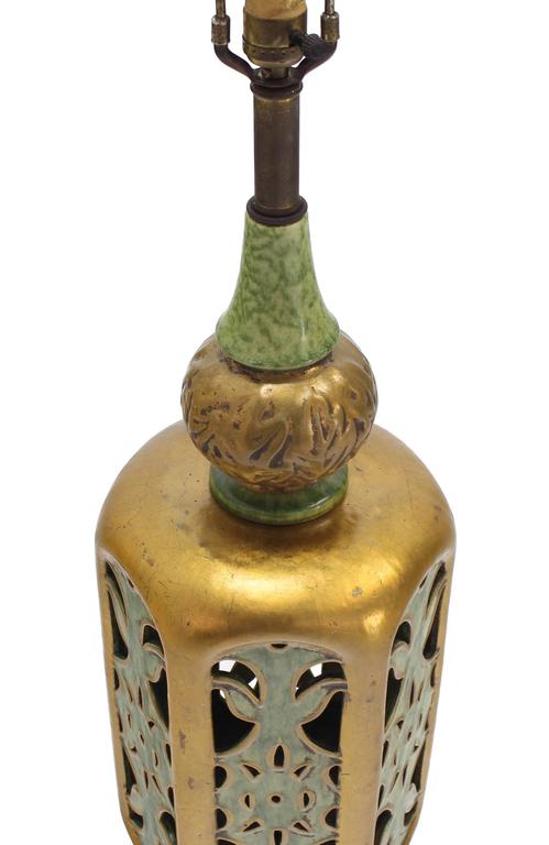 Large Ornate Art Pottery Base Table Lamp For Sale at 1stDibs | ornate ...